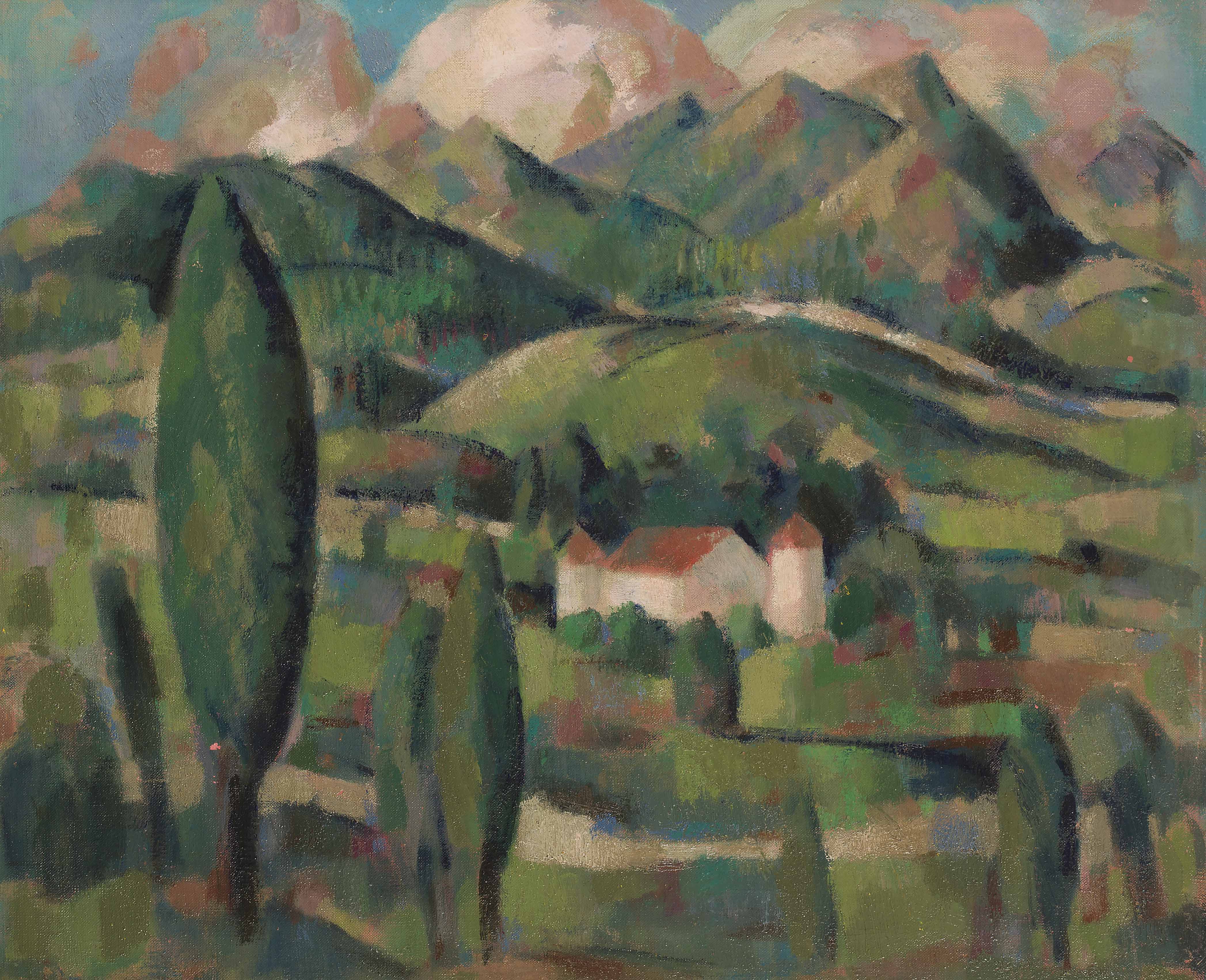 JOHN DUNCAN FERGUSSON R.B.A. (SCOTTISH 1874-1961) NEAR THORENC | 4 June ...