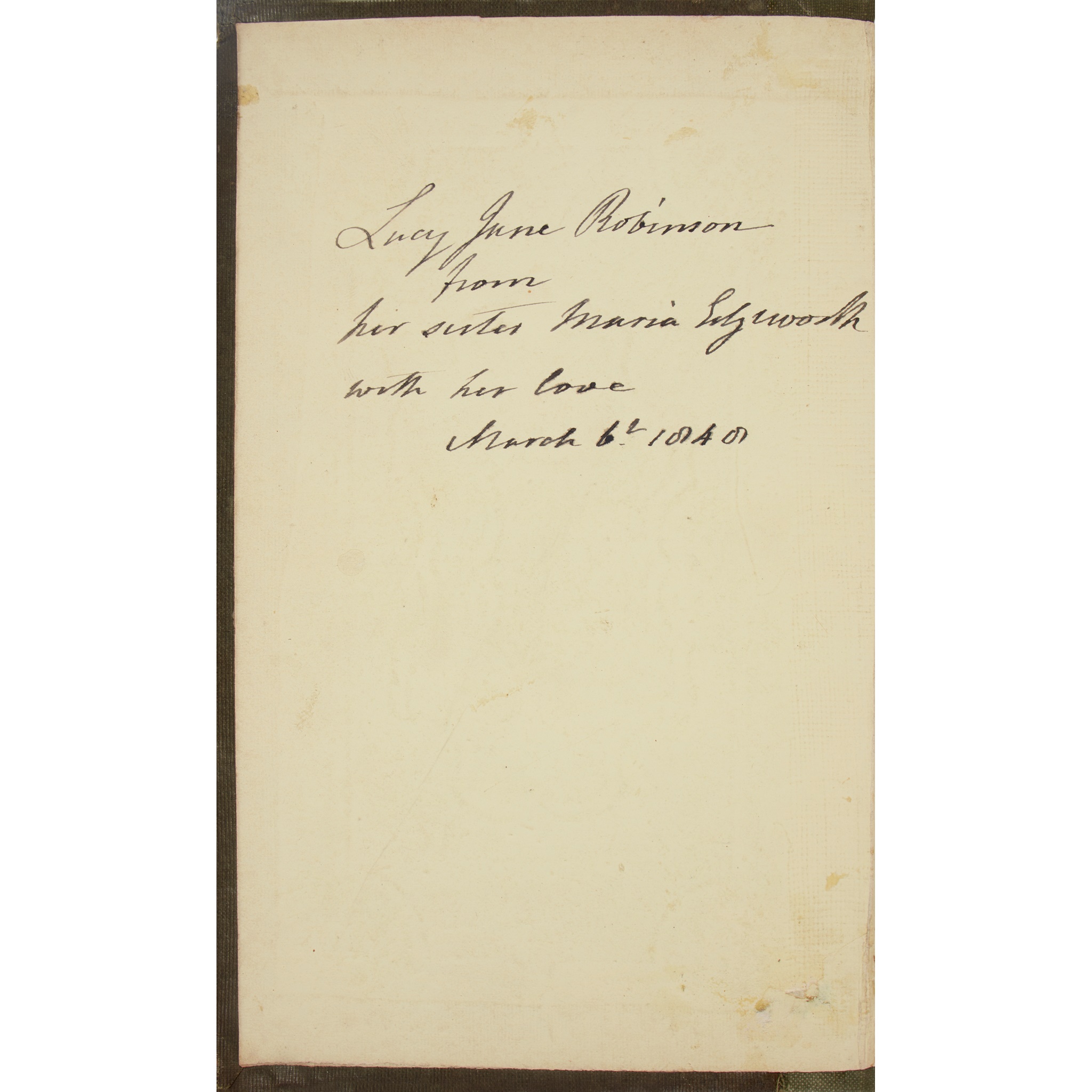 Edgeworth, Maria (1768-1849) Tales and Novels, presentation set from Edgeworth to her half ...