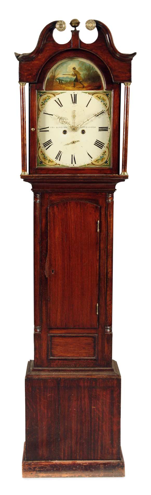 GEORGIAN OAK EIGHT DAY LONGCASE CLOCK BY GEORGE LUMSDEN PITTENWEEM | 4 ...