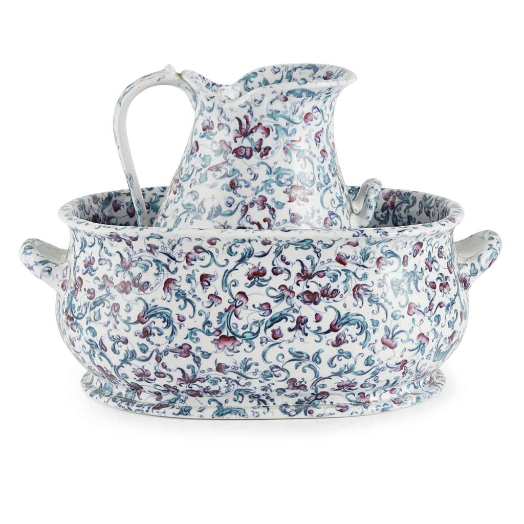 Minton Pottery Marks Past Auction: MINTON NEW STONE CHINA FOOTBATH AND