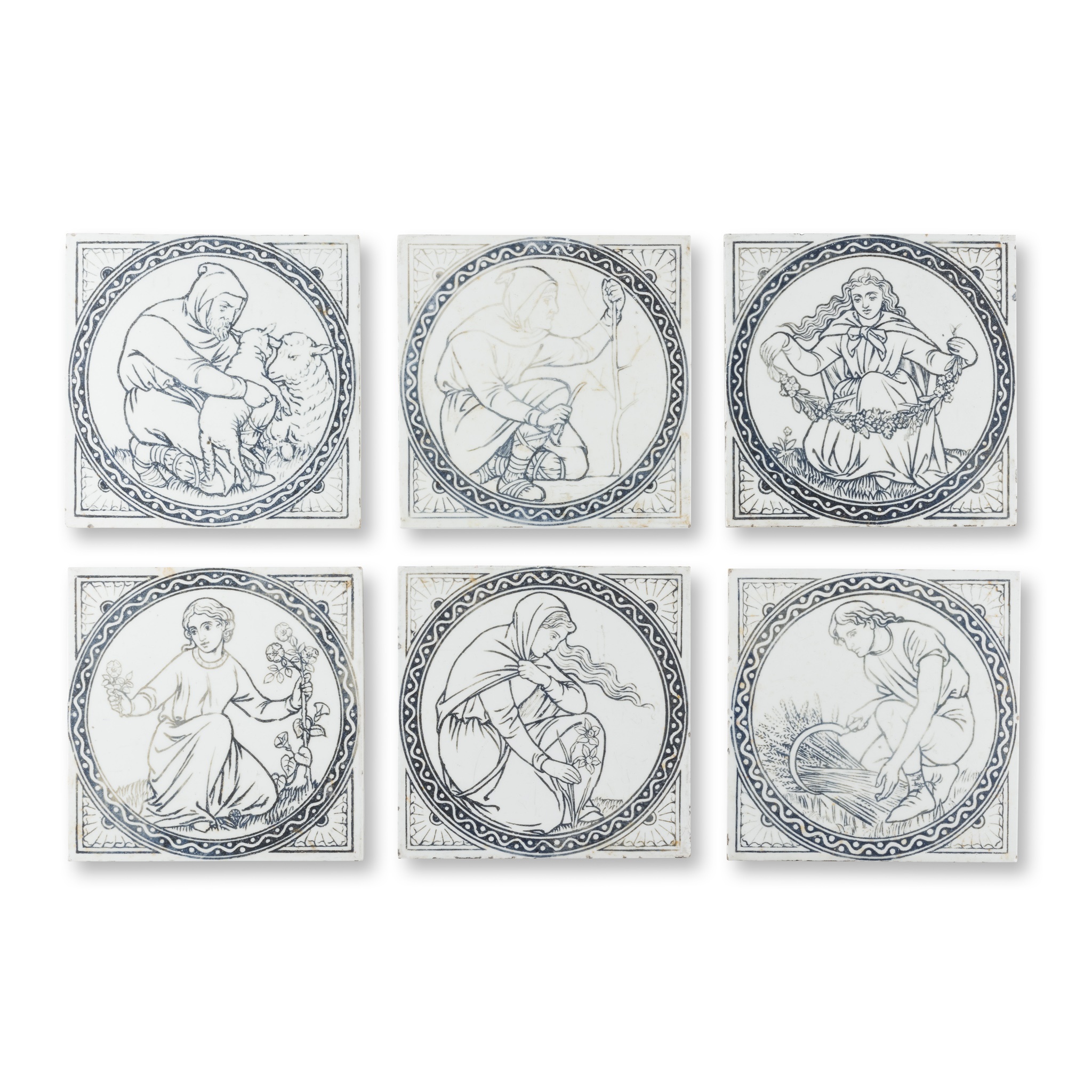 ENGLISH GROUP OF AESTHETIC MOVEMENT TILES, CIRCA 1880 | 12 October 2022