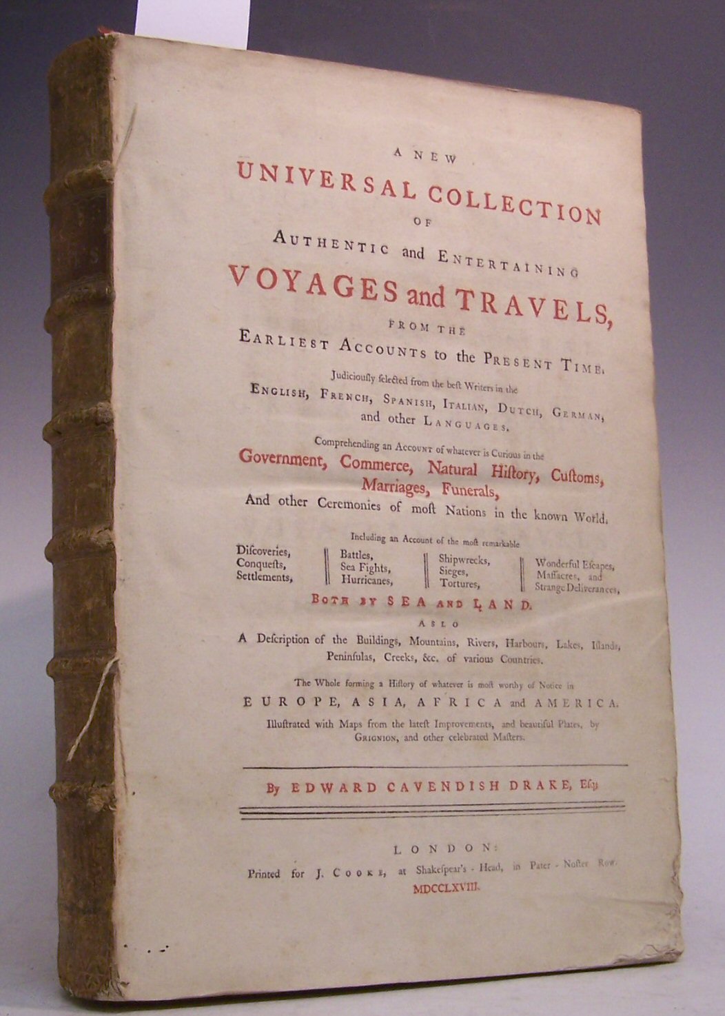 Drake, Edward Cavendish - NOTE: This volume only appears to have 6 (of ...