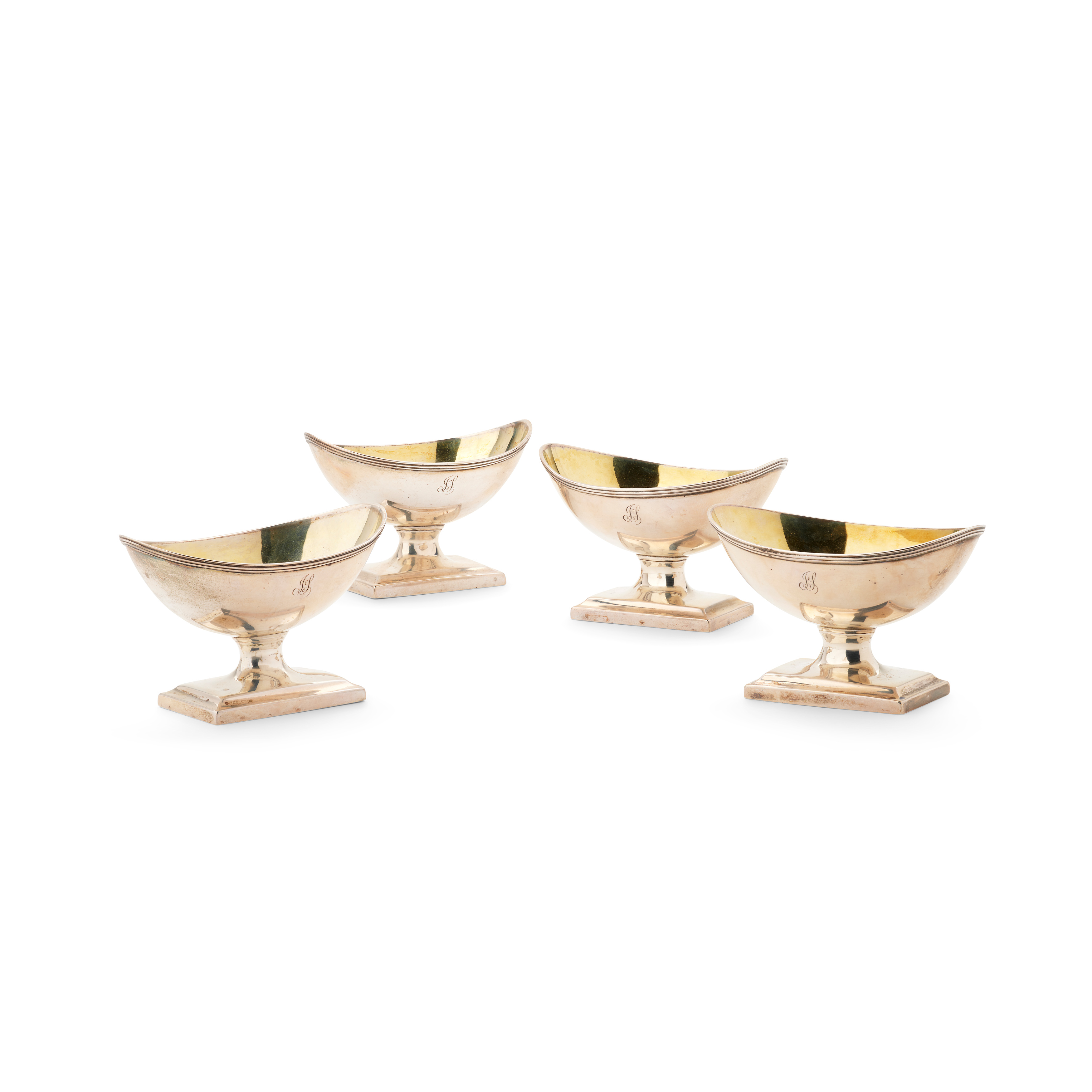 A SET OF FOUR GEORGE III SALTS PETER, ANN AND WILLIAM BATEMAN, LONDON ...