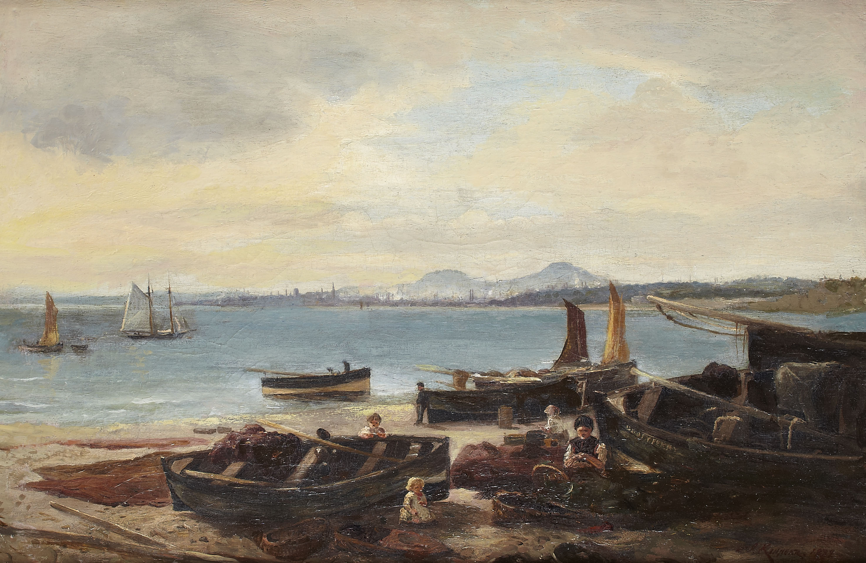 JAMES KINNEAR (SCOTTISH FL. 1875-1917) DUNDEE FROM NEWPORT, FIFE | 13 ...