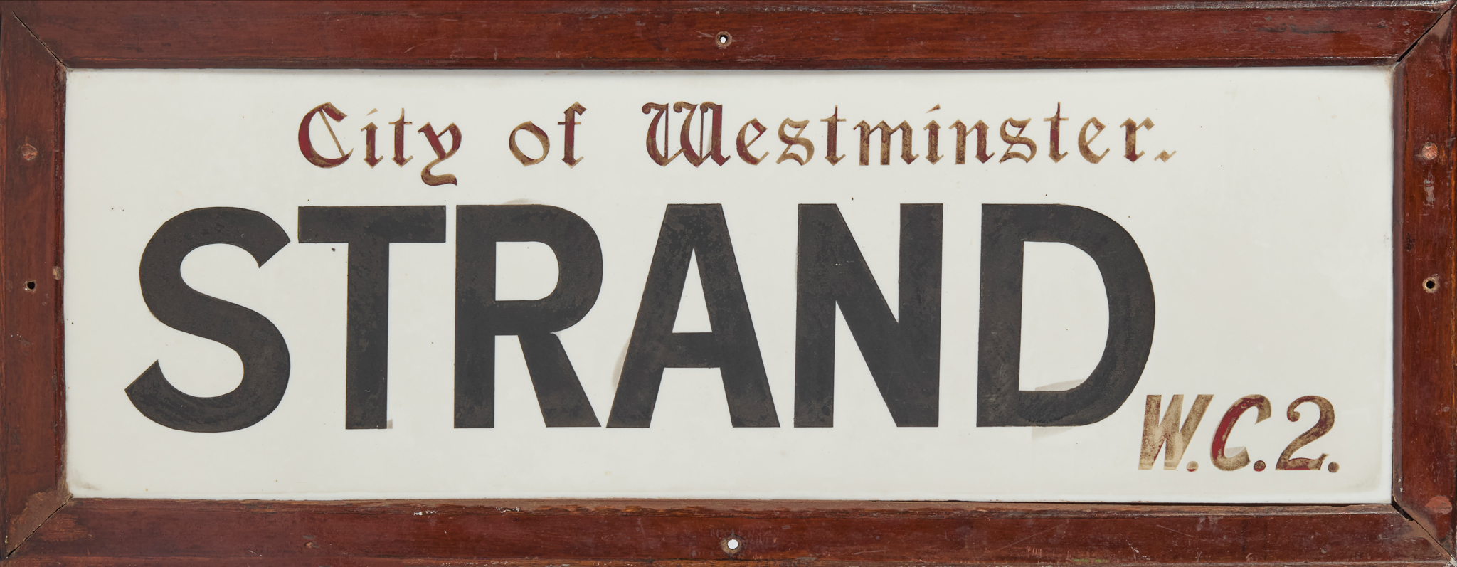 FRAMED ENAMELLED METAL LONDON STREET SIGN EARLY 20TH CENTURY | 18 ...