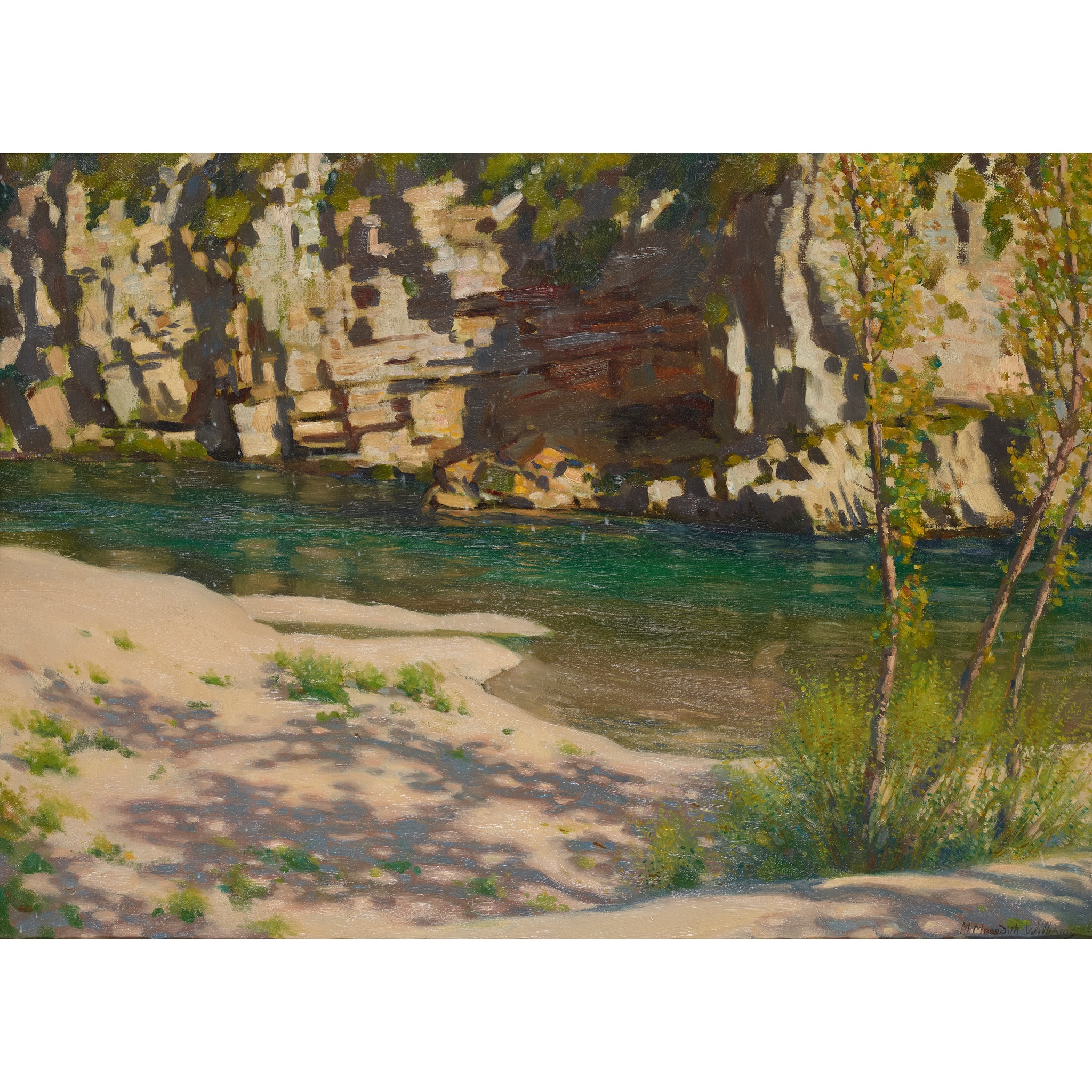 MORRIS MEREDITH WILLIAMS (BRITISH 1881-1973) A SUNLIT RIVER POOL | 15 ...