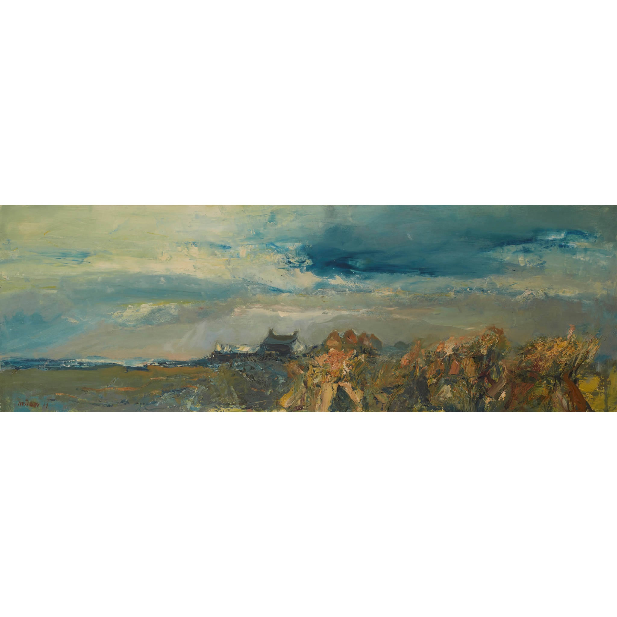 LIL NEILSON (SCOTTISH 1938-1998) COTTAGES ON THE COAST | 16 April 2020