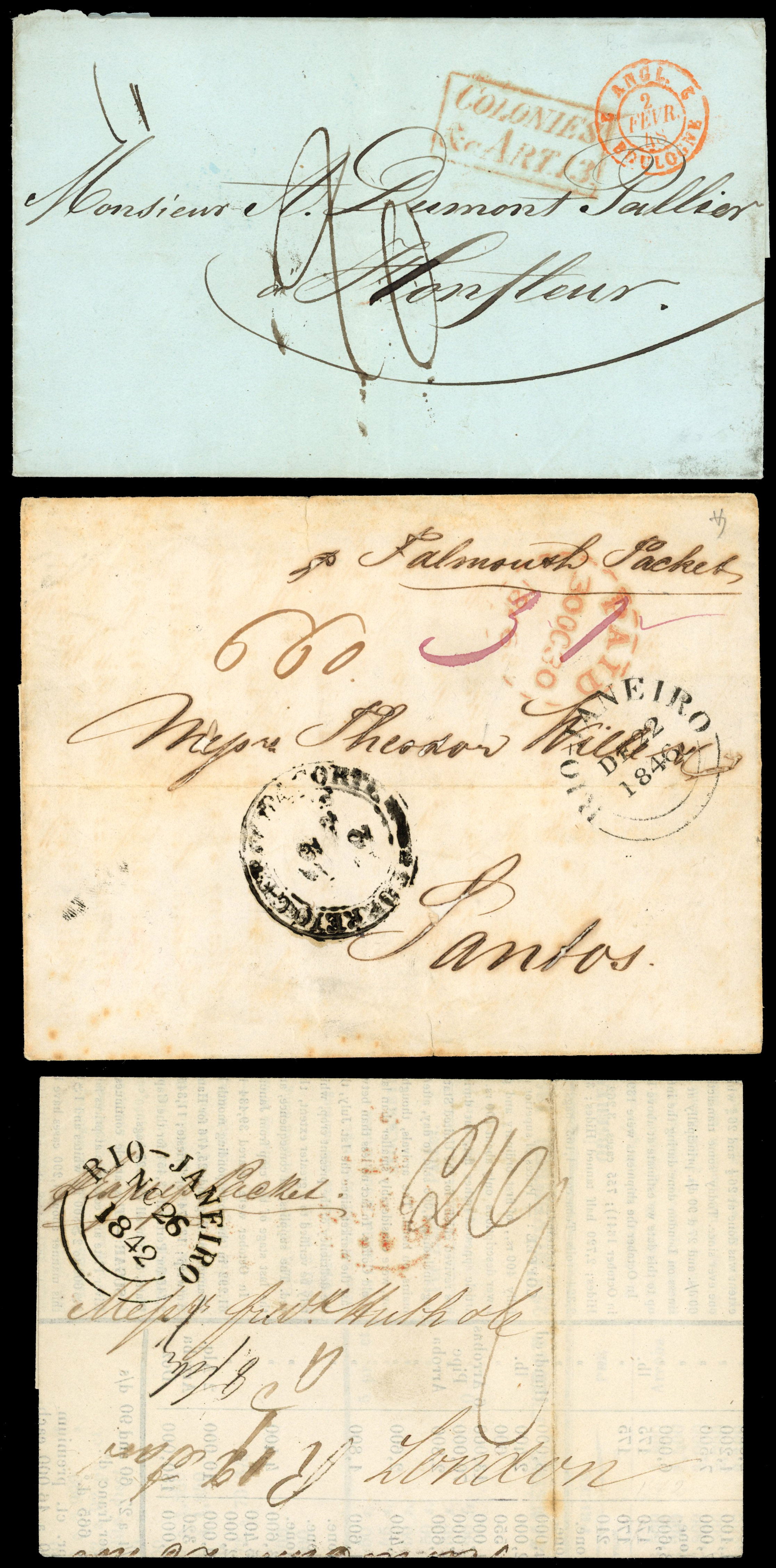 Brazil British Post Office accumulation of 1830-40s mail | 11 February 2026