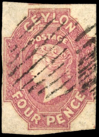 Ceylon SG 4 1857-59 4d dull rose used | 11 February 2026