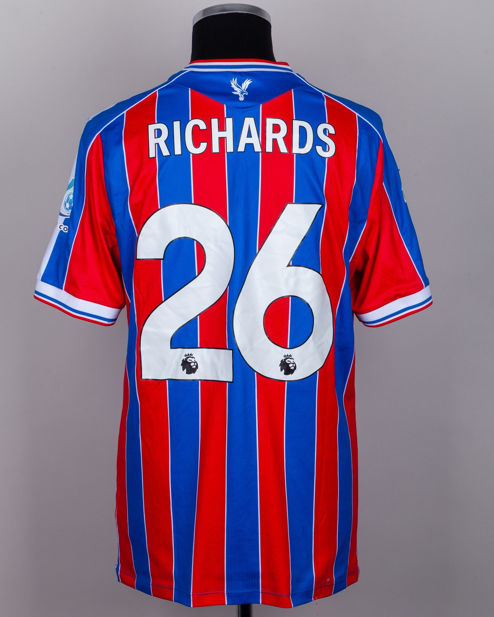 Chris Richards No.26 Crystal Palace v. Manchester City match worn shirt ...