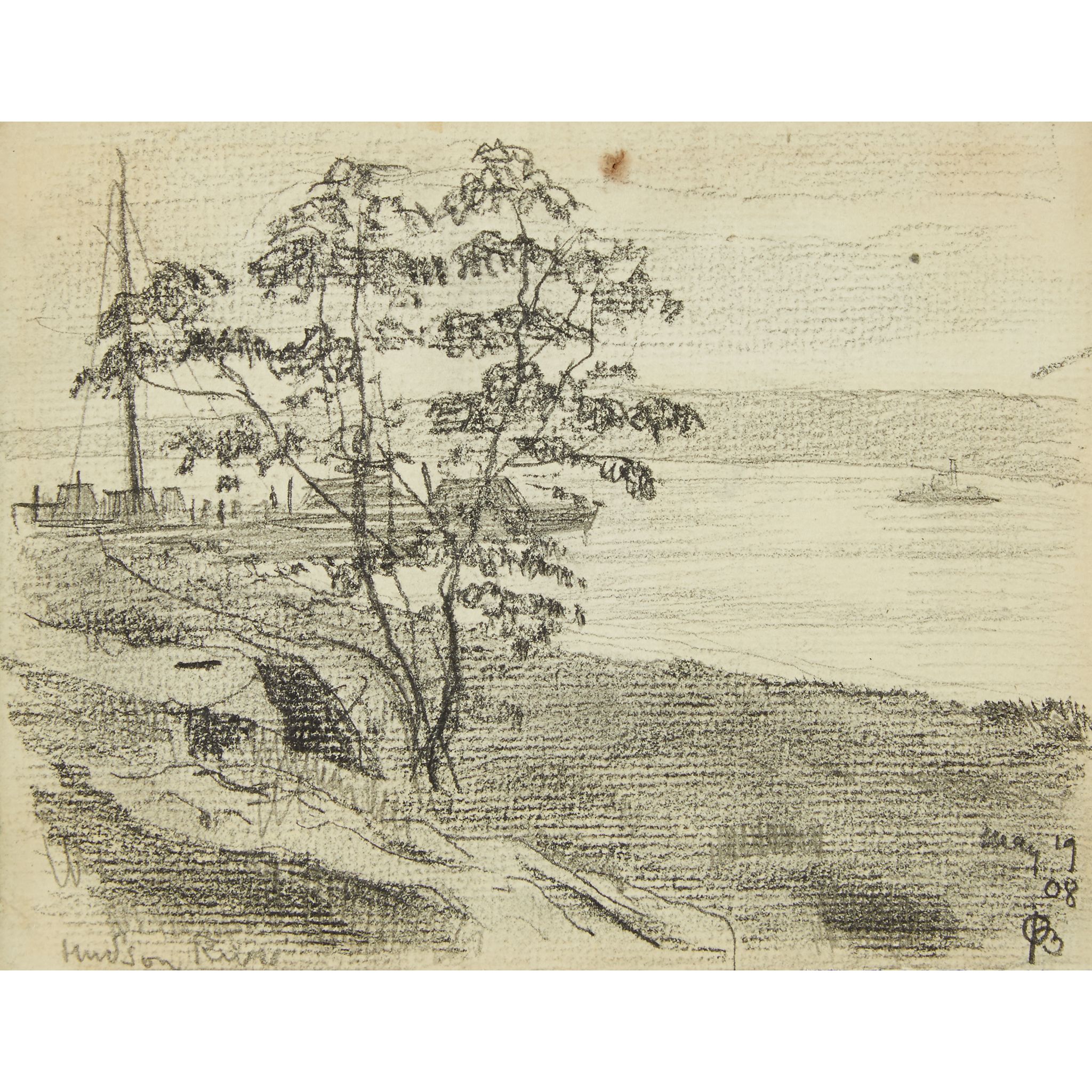 Past auction: TWO DRAWINGSOSCAR FLORIANUS BLUEMNER (AMERICAN, 1867-1938 ...