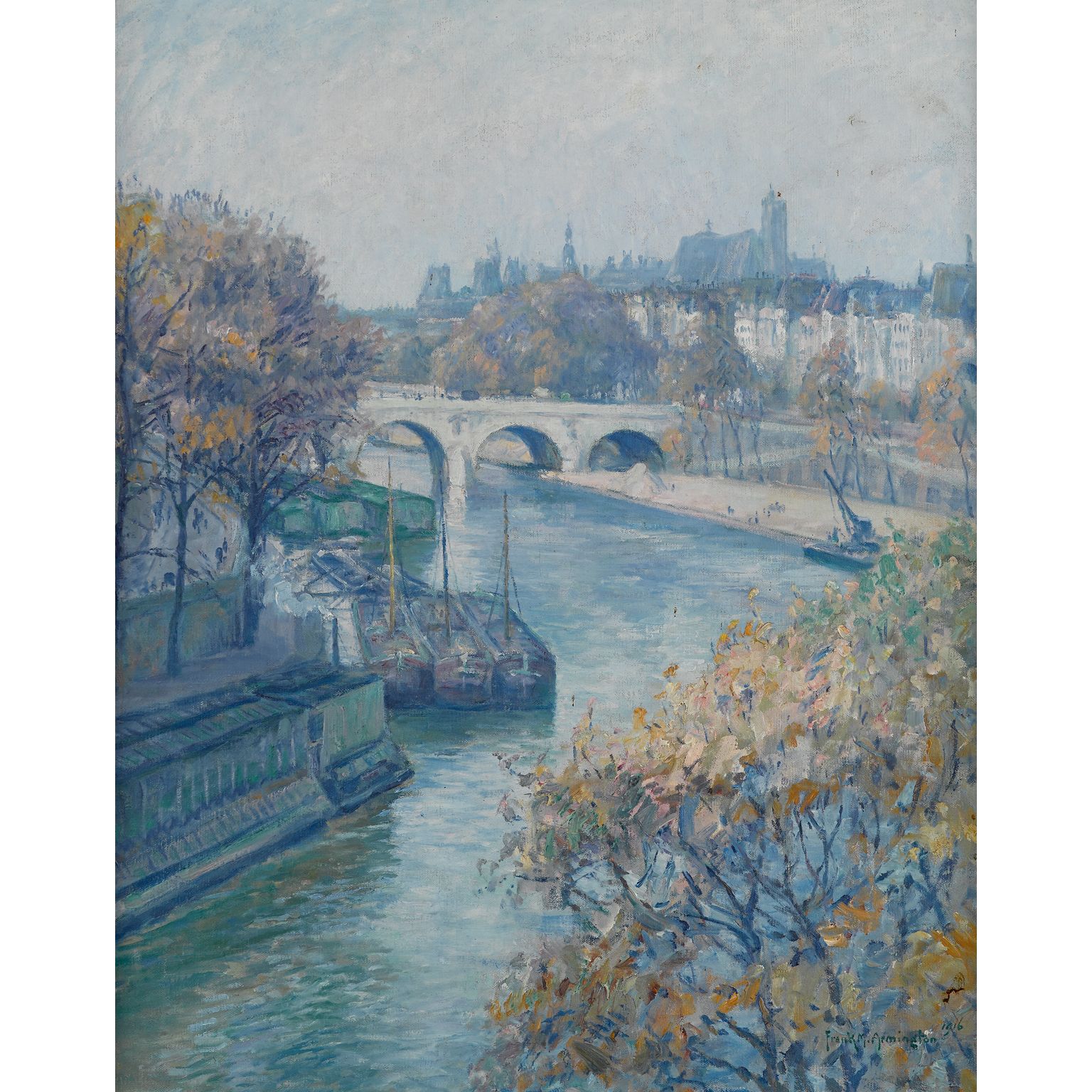 FRANK MILTON ARMINGTON (CANADIAN 1876-1941) "PONT STE MARIE A PARIS ...