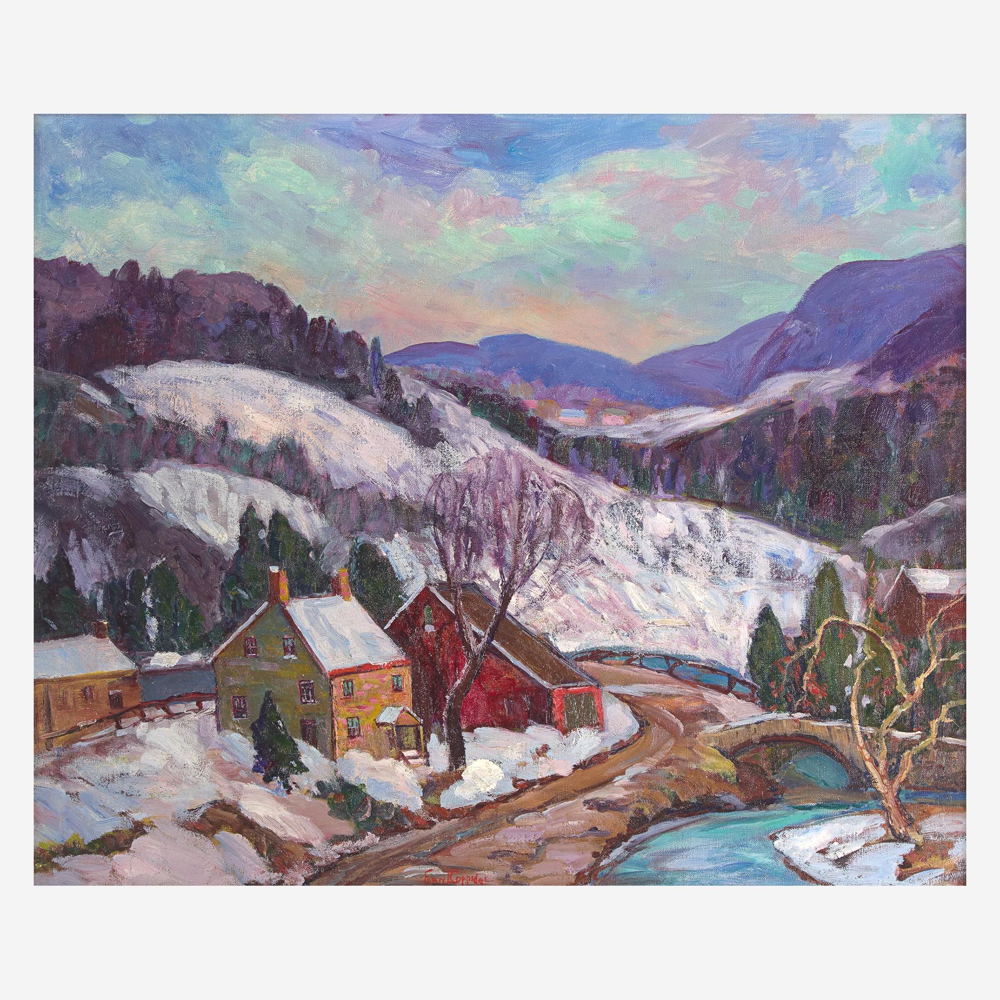 Fern Isabel Coppedge (American, 1883–1951) Lumberville Winter ...