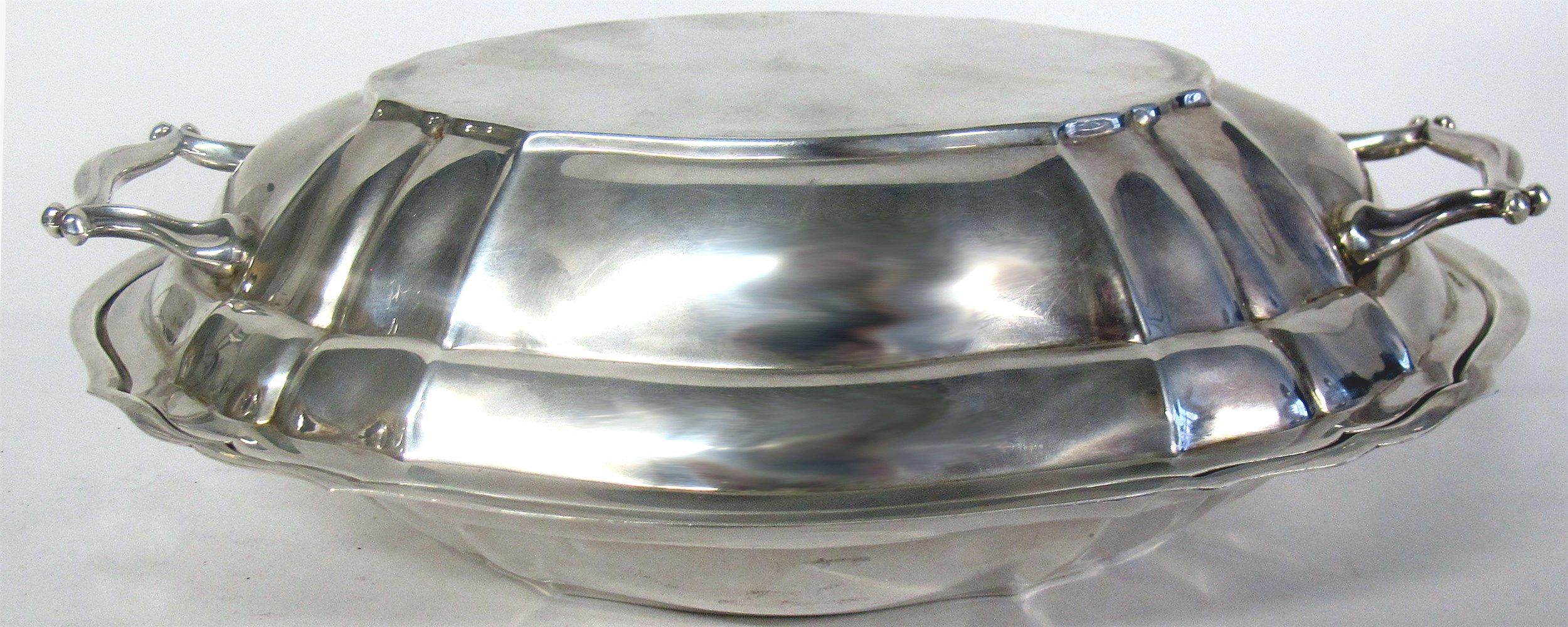 Sterling silver covered entrée dish fisher silversmiths, inc., jersey ...