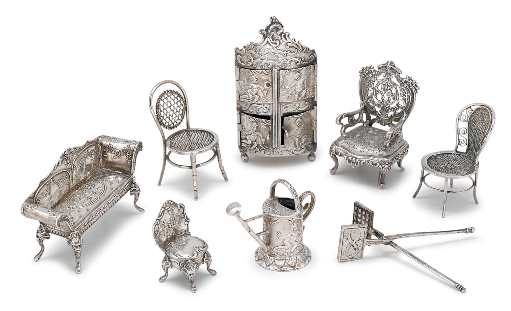 Collection of German silver miniature pieces mostly hanau | May 22, 2014