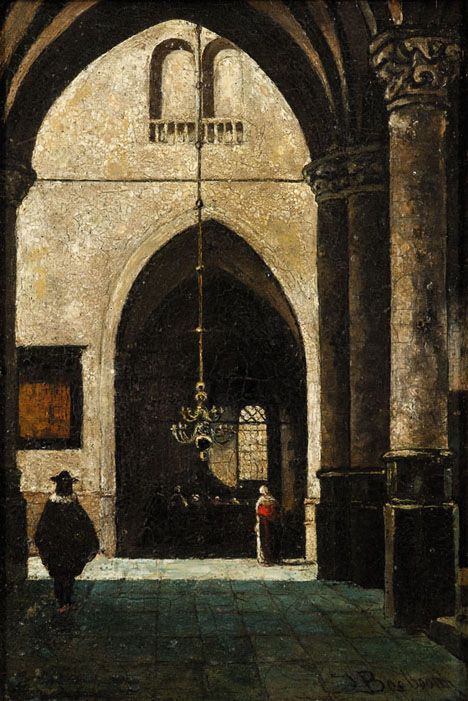 Past auction: AFTER JOHANNES BOSBOOM (DUTCH 1817-1891) FIGURES IN A ...