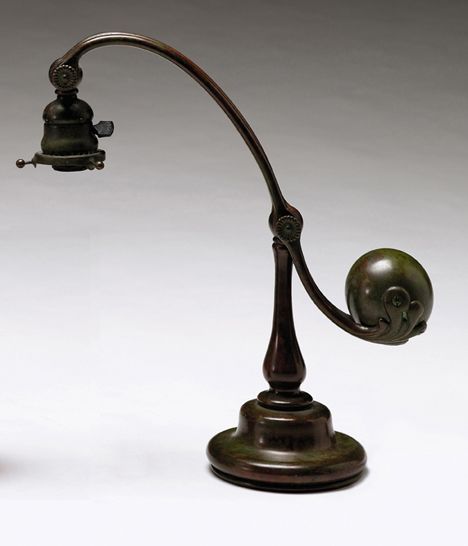 Past auction: Tiffany Studios bronze counterbalance desk lamp base ...