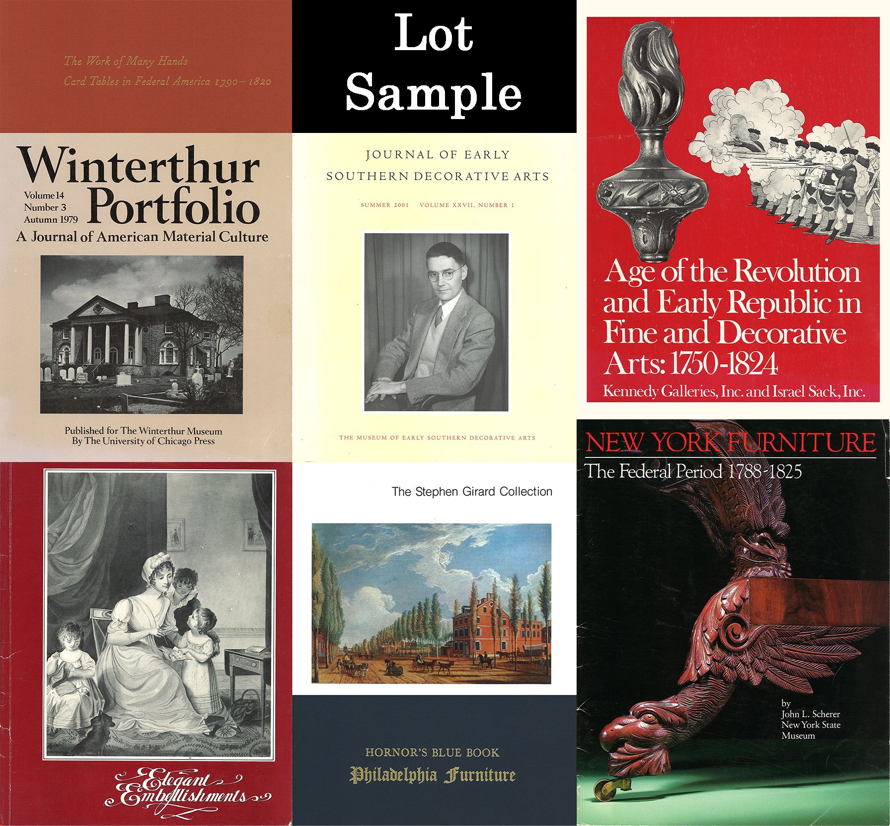 Large group of reference books on antique furniture and decorative arts ...