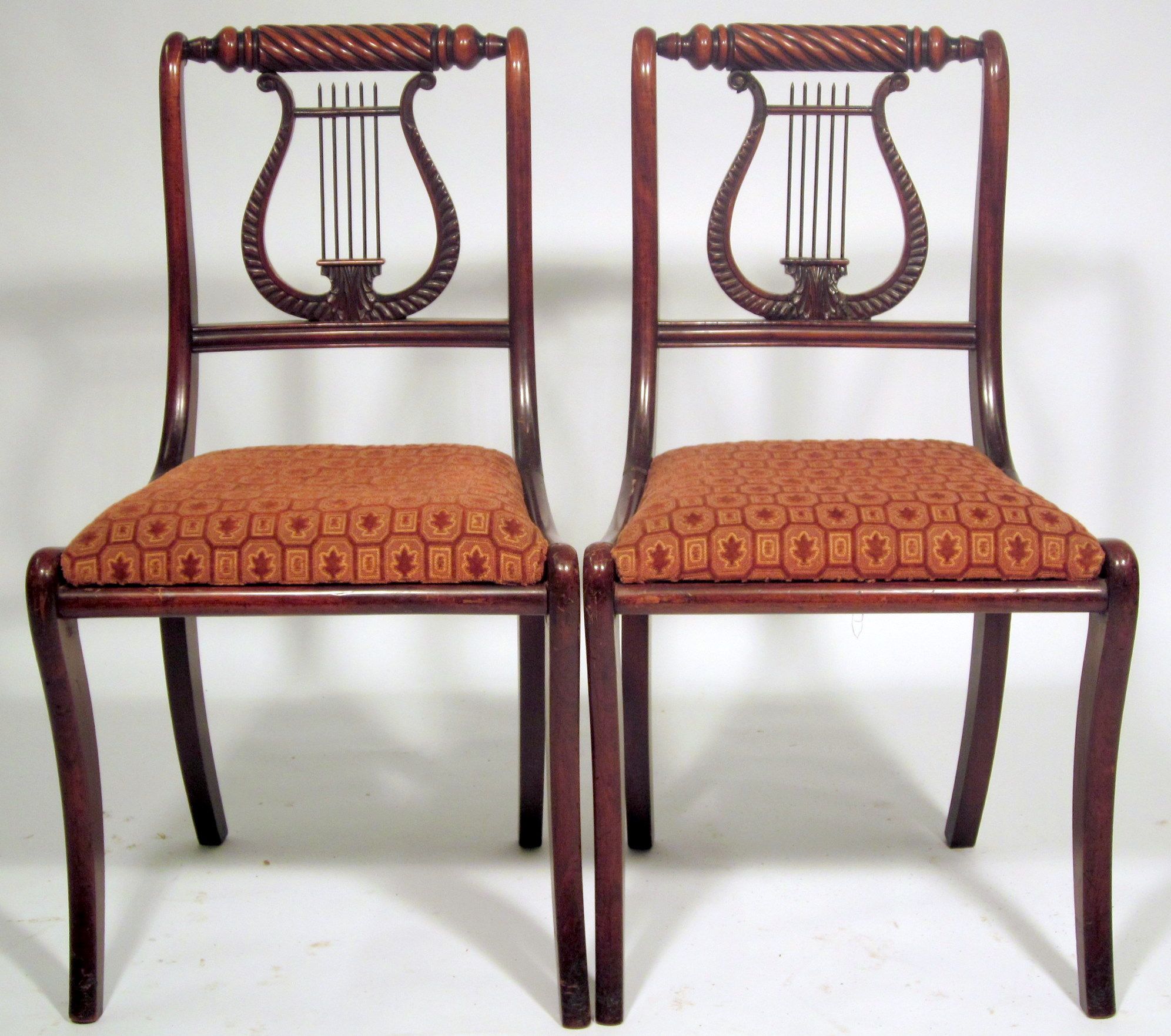 Pair of Regency mahogany side chairs early 19th century | October 5, 2011
