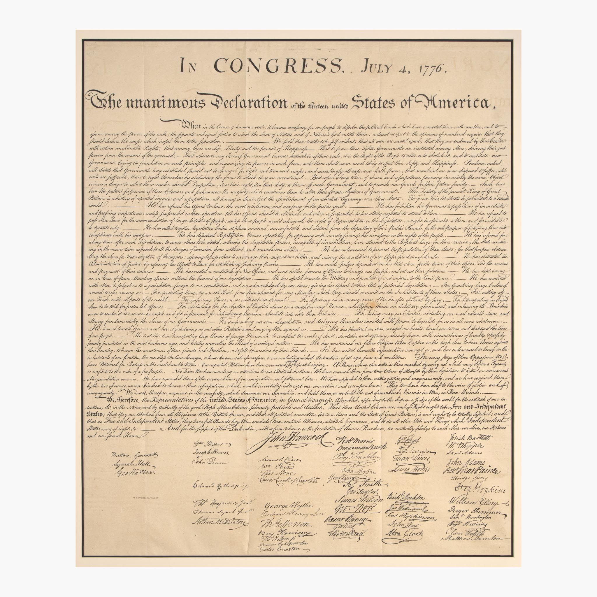 July 4 1776 Declaration Of Independence