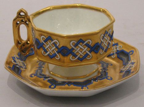 Past auction: A Russian Porcelain Gilt and Decorated Cup and Saucer ...